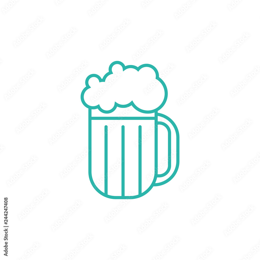 Bier - Piktogramm - Symbol - mint Stock Vector | Adobe Stock
