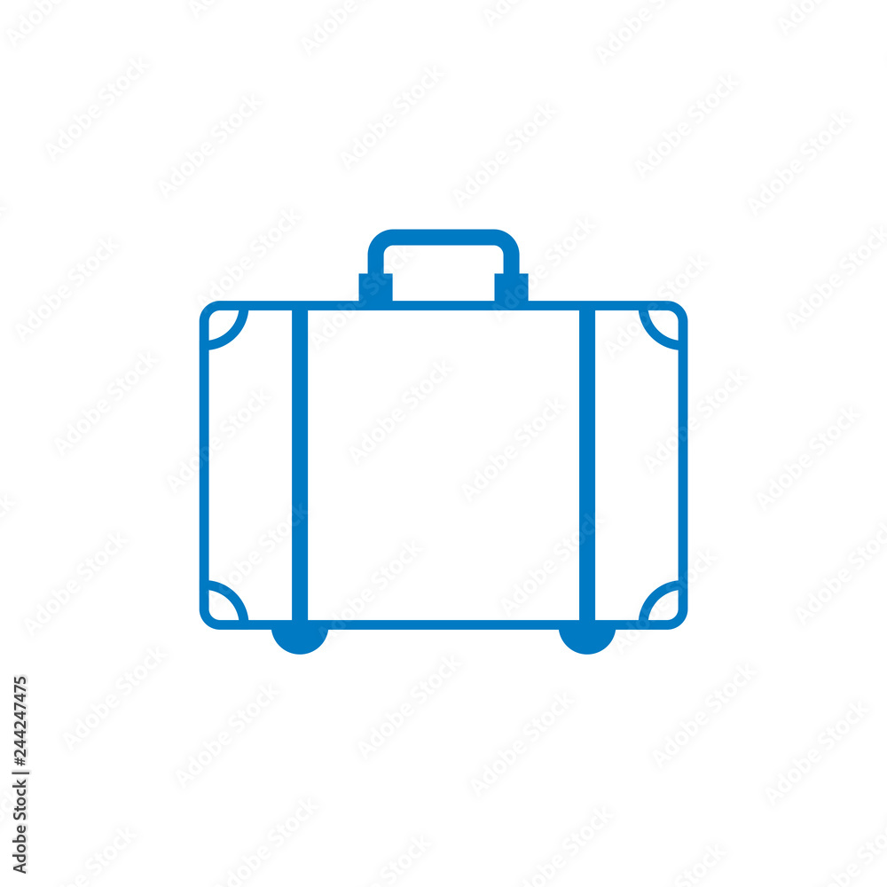 Koffer - Piktogramm - Symbol - blau Stock-Vektorgrafik | Adobe Stock