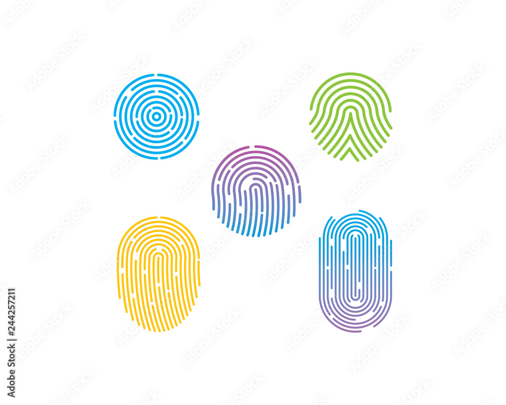 Fingerprint Illustration Vector Template Stock Vector Adobe Stock