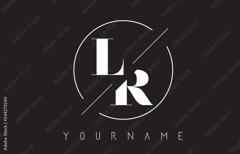 LR Letter Logo with Cutted and Intersected Design Stock Vector | Adobe ...
