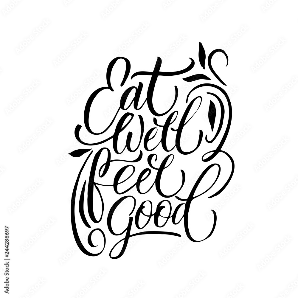 Vector logo design template in trendy linear style with hand-lettering ...