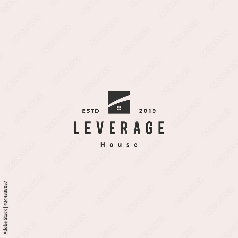 leverage house home logo hipster vector retro vector icon Stock Vector ...