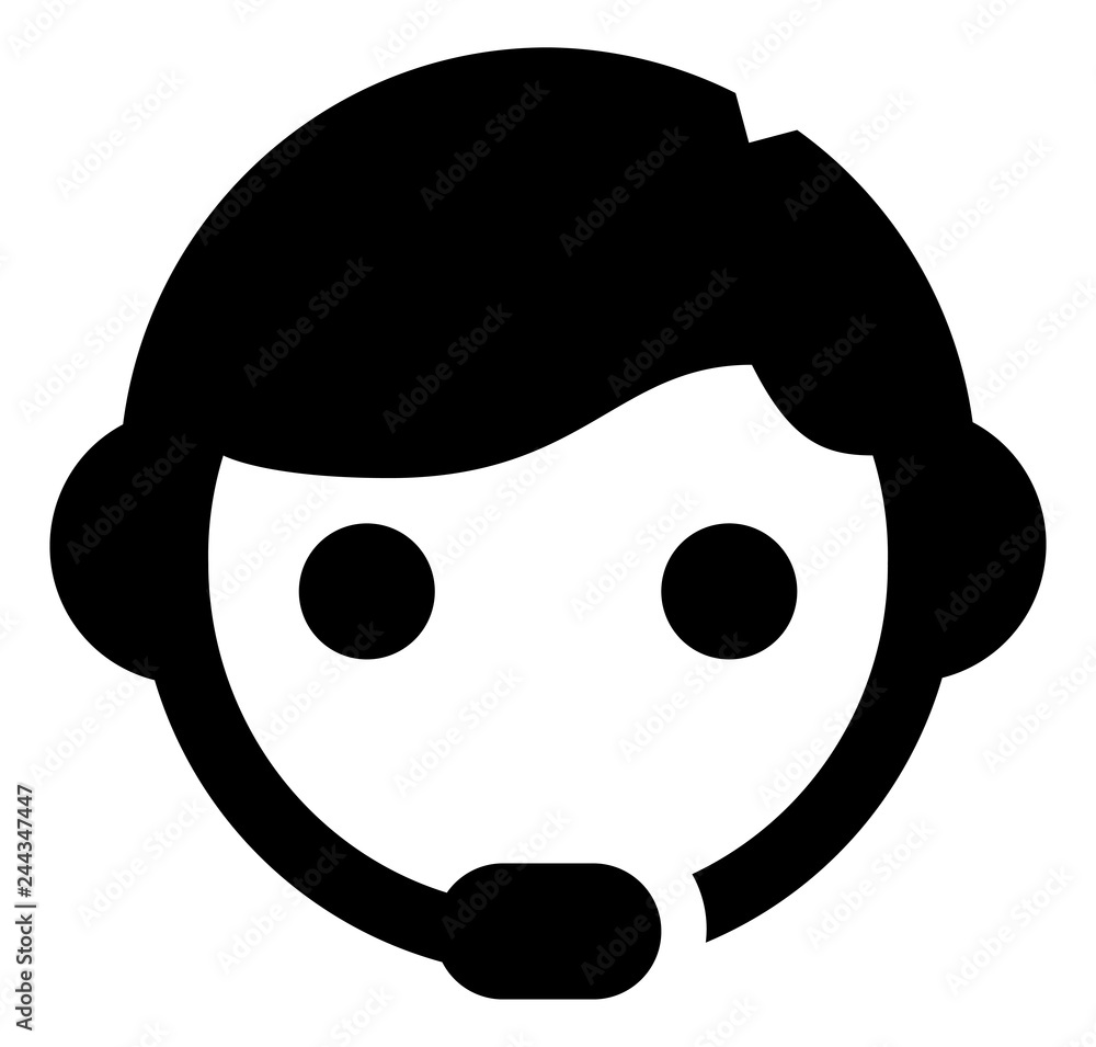 Customer Service Vector Icon.eps Stock Vector | Adobe Stock