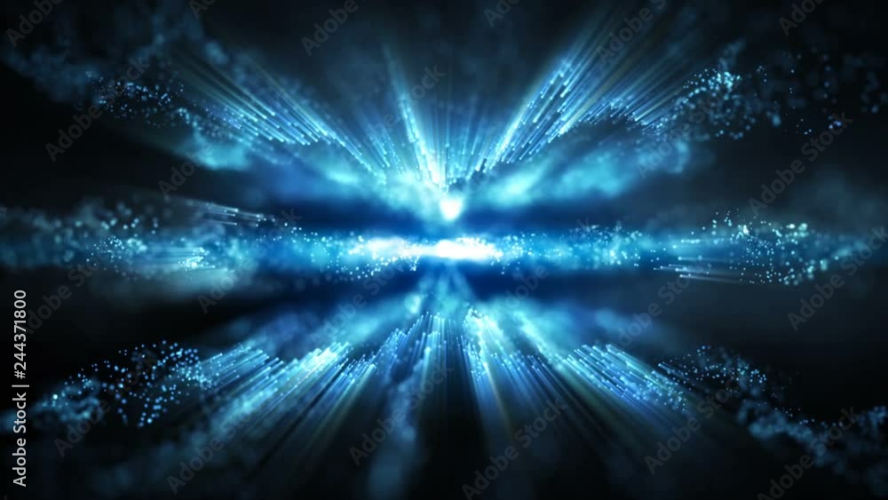 4K Abstract motion background animation shining particles magic dust ...
