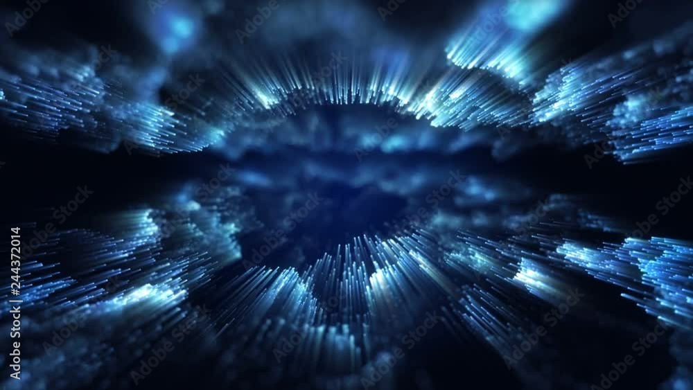4K Abstract motion background animation shining particles magic dust ...