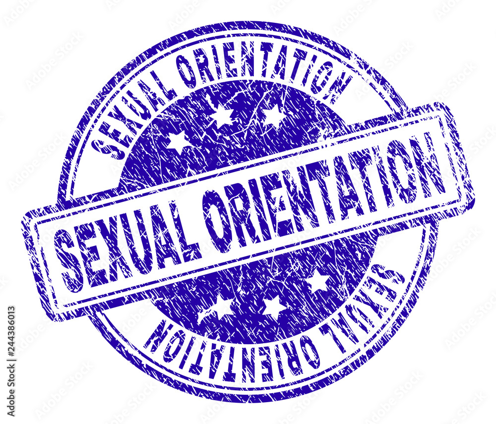 SEXUAL ORIENTATION stamp seal imprint with distress texture. Designed ...