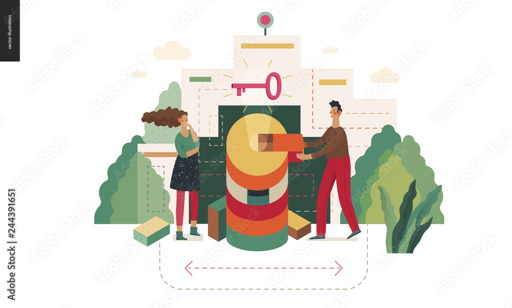 Technology 2 - Solution - modern flat vector concept digital ...