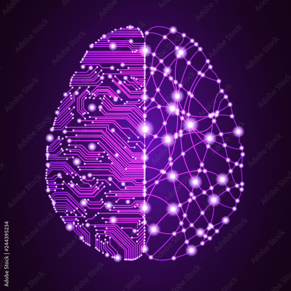 Big data and artificial intelligence concept. Machine learning and ...