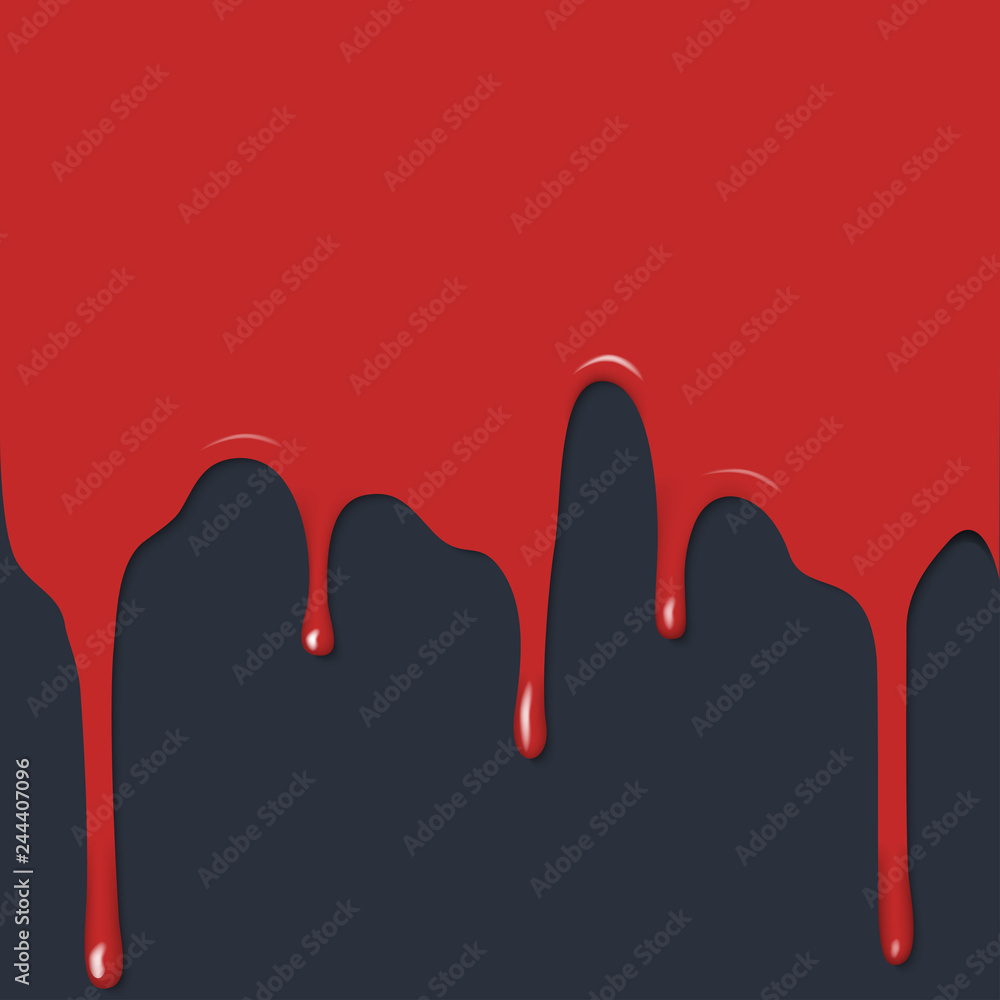 flat image, red drips on a black background, paint or blood Stock ...