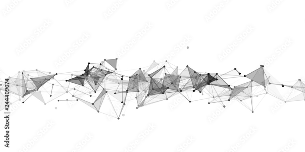 Abstract Technology Background Science Background Big Data Background Vector Plexus Effect