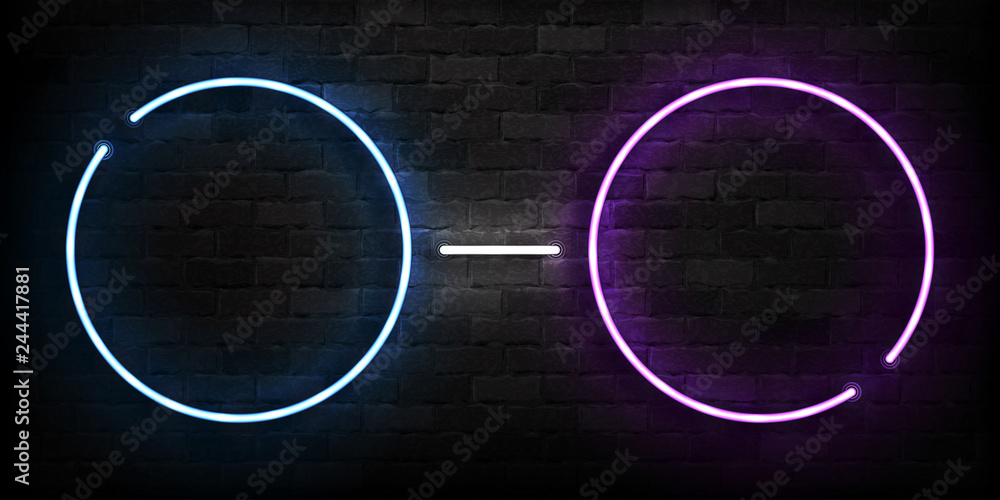 Vector realistic isolated neon sign of Infographics Frames for template ...