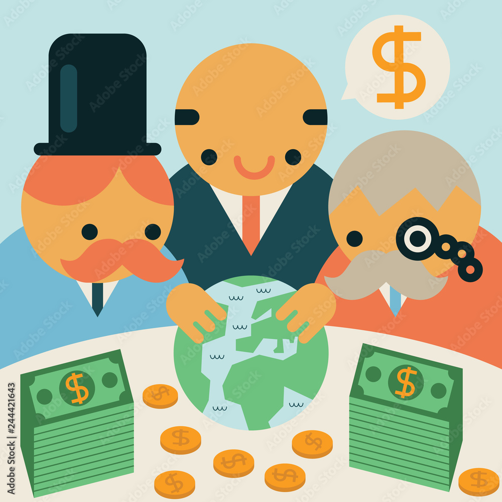 Oligopoly or Concentration of Resources Stock Vector | Adobe Stock