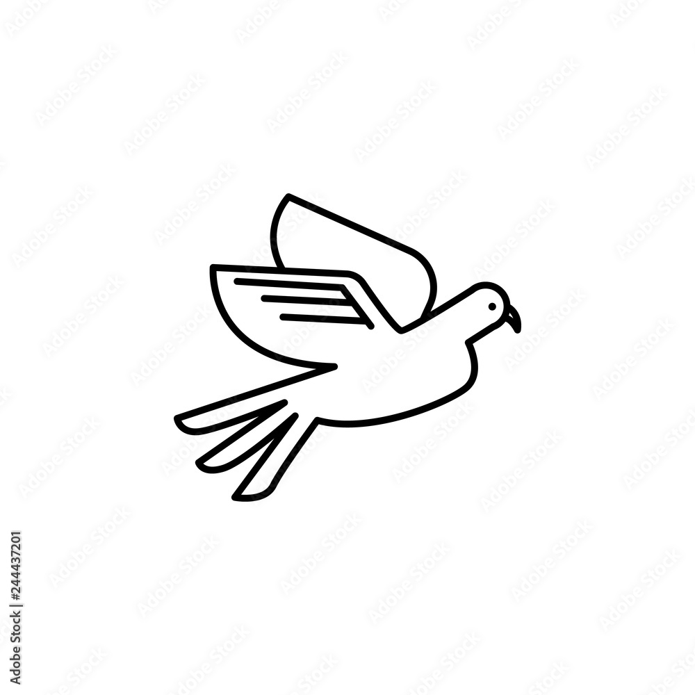funeral, dove icon. Element of death icon for mobile concept and web ...