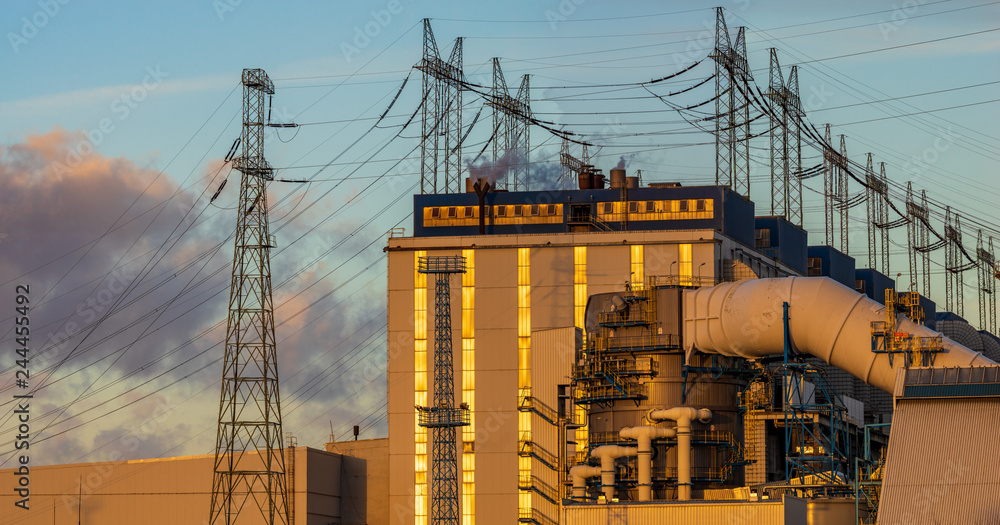 power block of a coal-fired electric power plant adapted to the ...