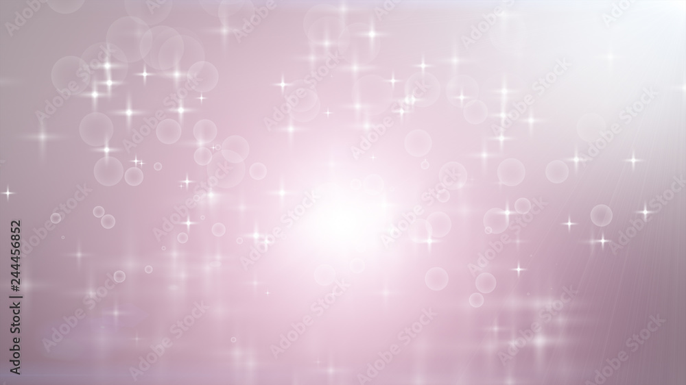 Pink digital abstract background with wave particles, glow sparkles and ...