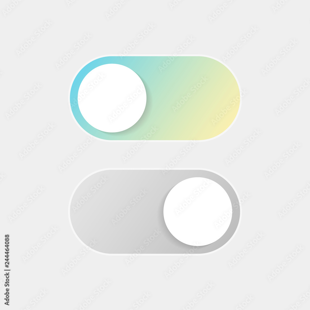 On Off Switch. Vector Switcher for Phone Screens. Toggle Element for ...