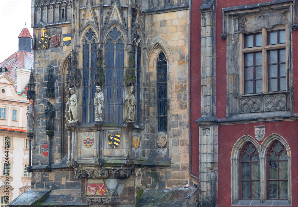 Prague, Czech Republic, Stare Mesto Square. Town hall. The town hall ...
