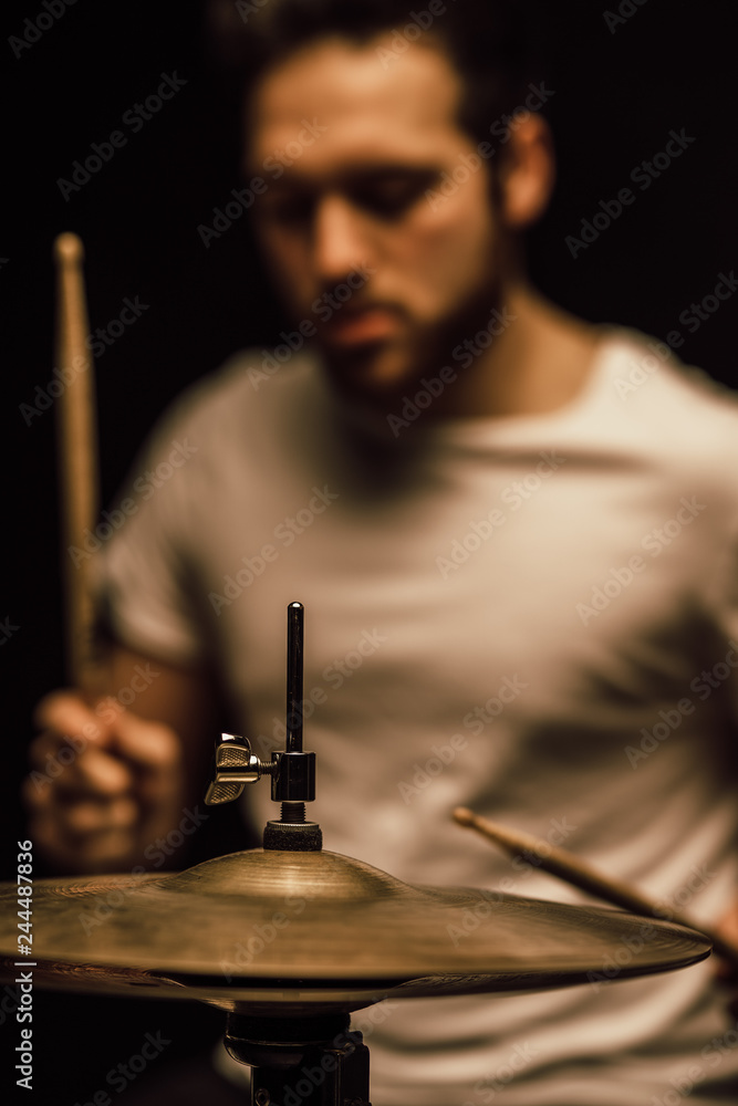 professional drummer Stock Photo | Adobe Stock