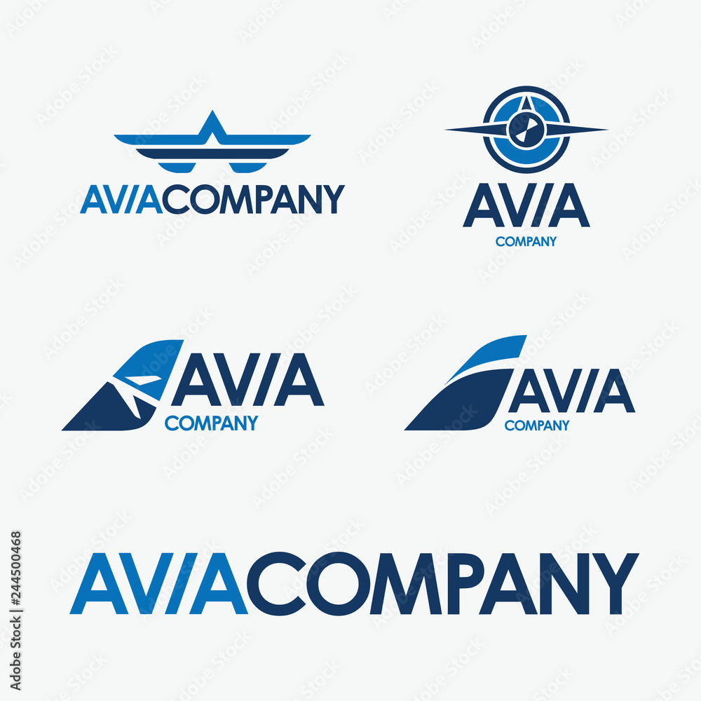 avia company vector logo Stock Vector | Adobe Stock