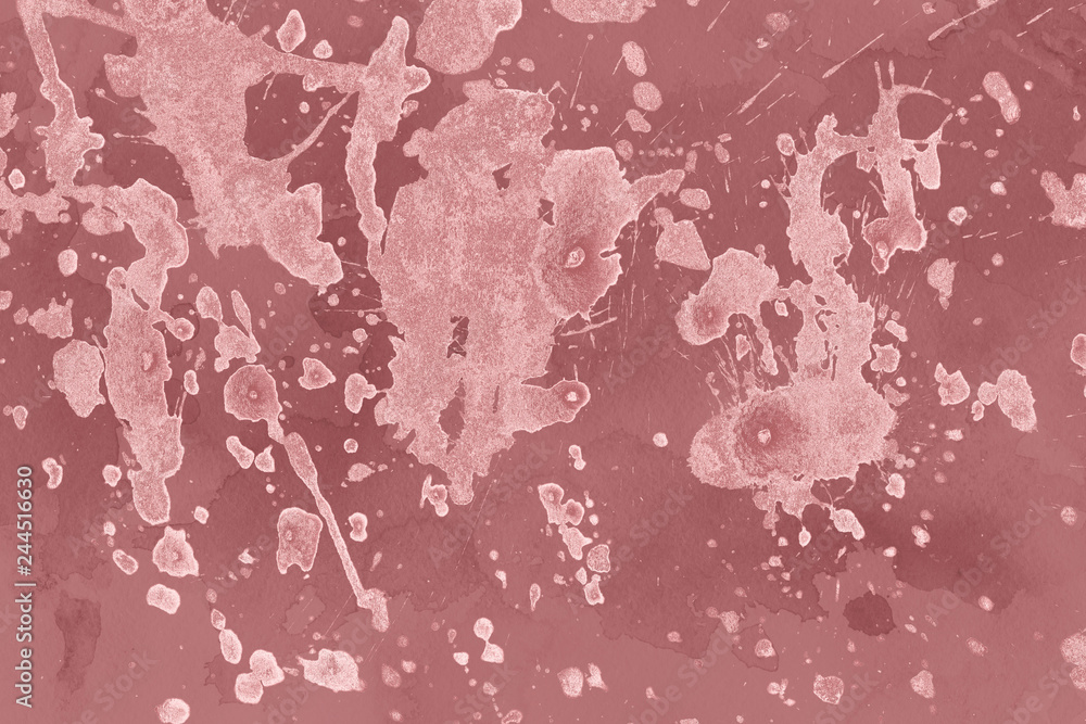 Luxury rose gold and white metal paint splatter effect on watercolor ...