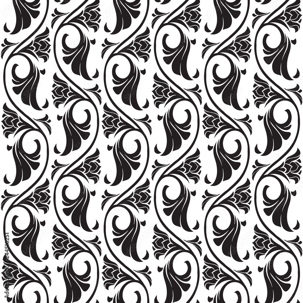 Gothic floral seamless pattern. Vertical rhythm. Popular motiff in ...
