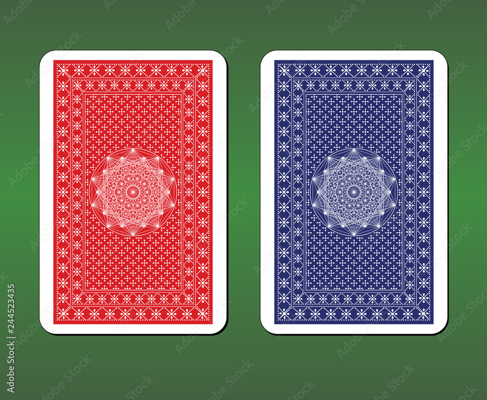 Playing Card Back Designs Stock Vector | Adobe Stock