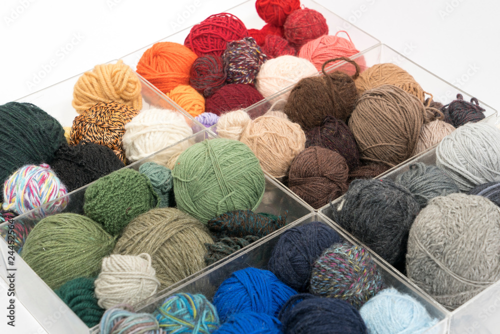 Sammlung von Wollknäuel aus 4 Generationen Stock Photo | Adobe Stock