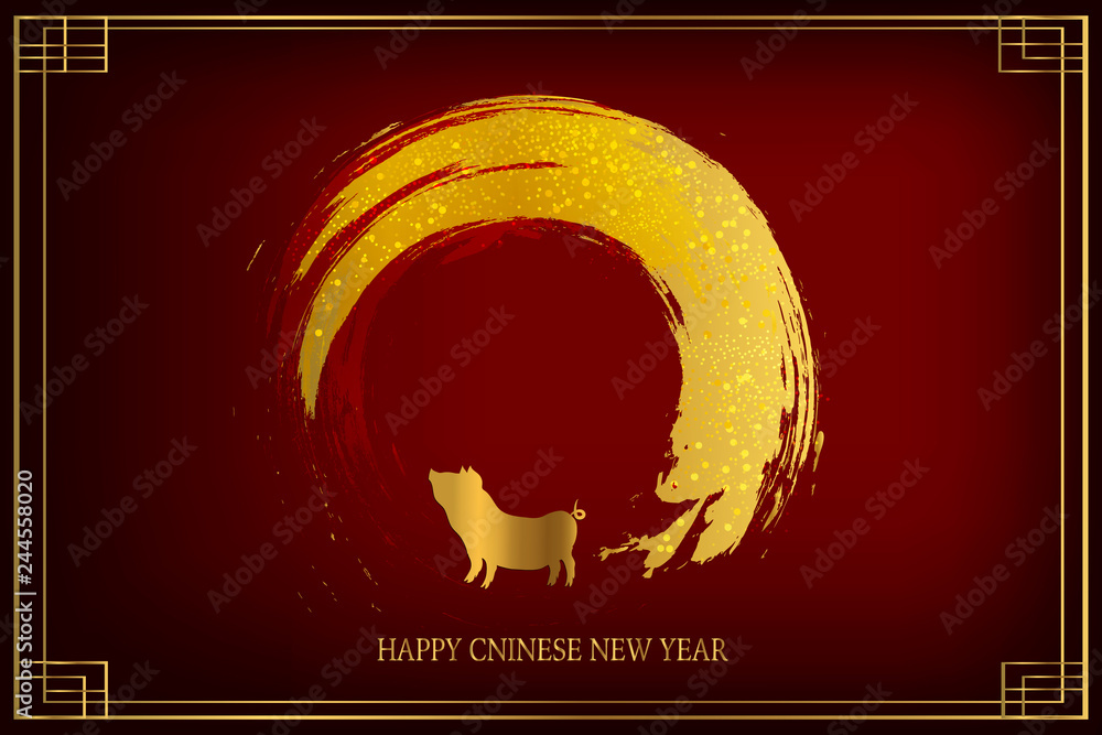 Red- gold background design for card, flyers, invitation, posters ...