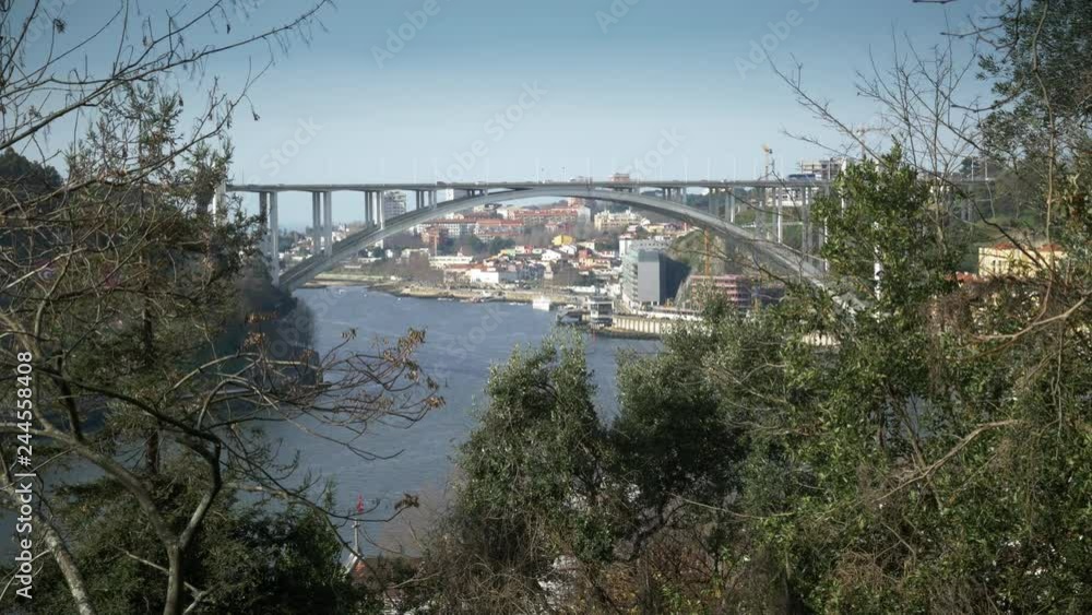 Arrabida Bridge Over Douro River, Porto Landmarks. Arrabida bridge was ...