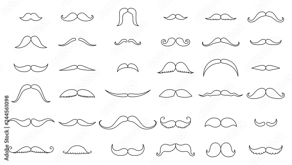 Mustache Coloring Pages