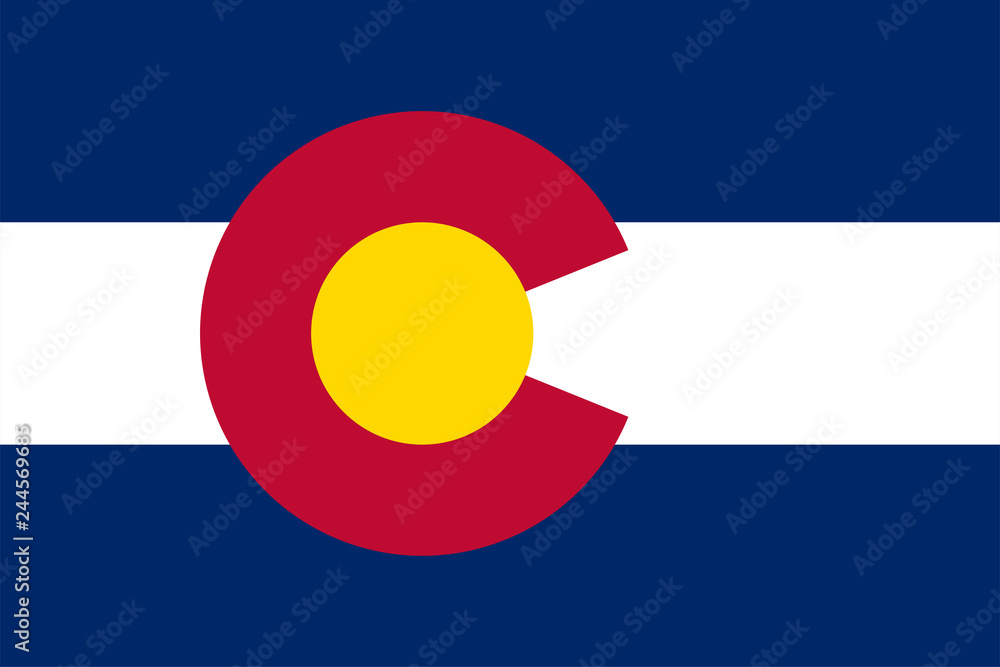 Colorado State Flag Vector Stock Vector | Adobe Stock