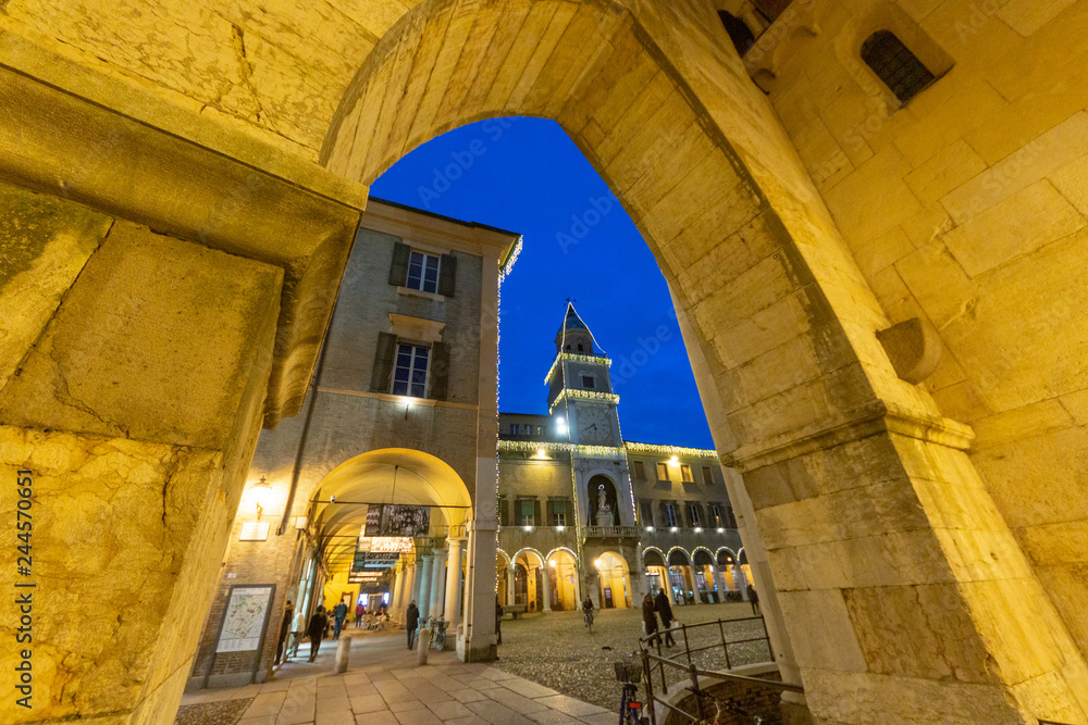 modena piazza Grande, with its cathedral and city's civic tower, has ...