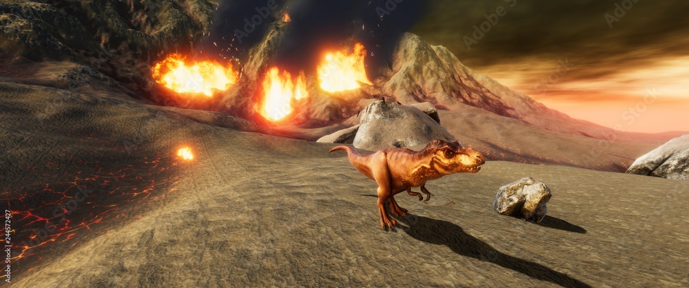 Extremely detailed and realistic high resolution 3d illustration of a T ...