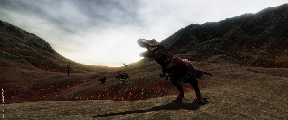 Extremely detailed and realistic high resolution 3d illustration of a T ...