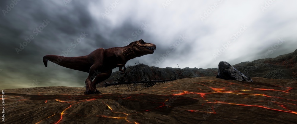 Extremely detailed and realistic high resolution 3d illustration of a T ...