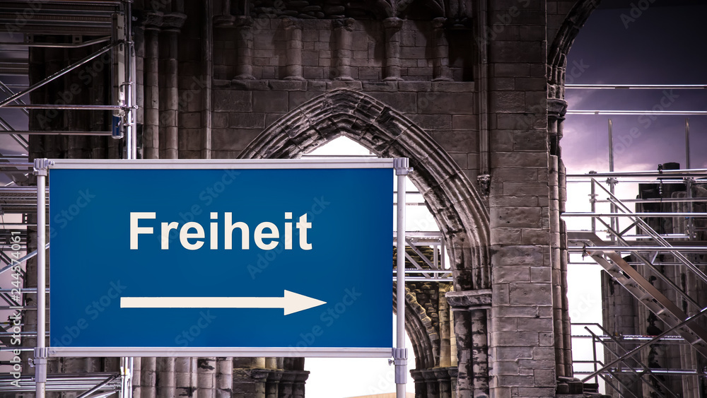 Schild 376 - Freiheit Stock-Illustration | Adobe Stock