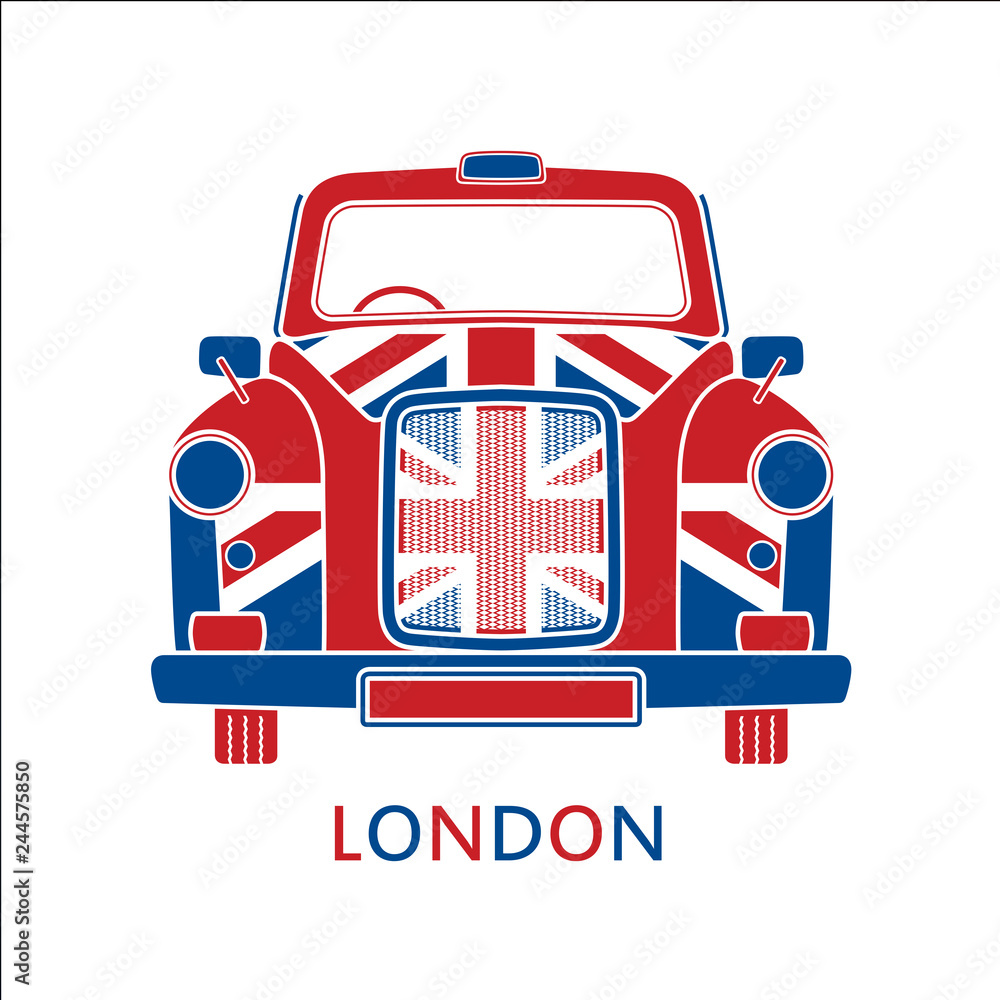 London symbol - cab graphics – Isolated design – Vector illustration ...