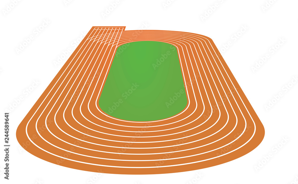 Running tracks. vector illustration Stock Vector | Adobe Stock
