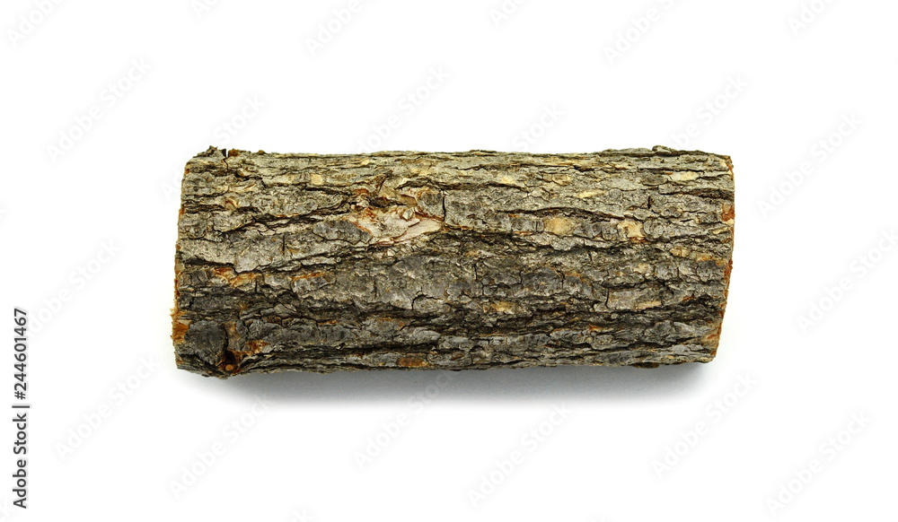 Oak Log Isolated on a white. Log fire wood isolated on white background ...