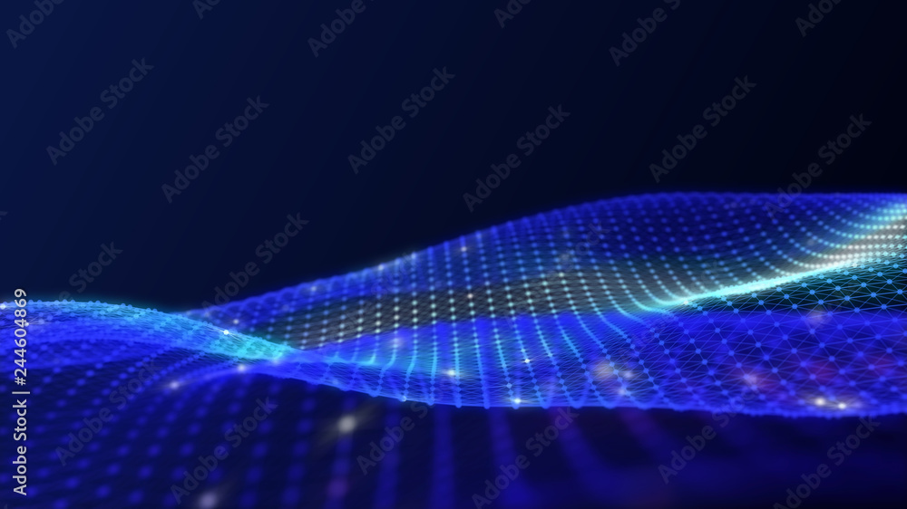 3d abstract digital technology background. Futuristic sci-fi user ...