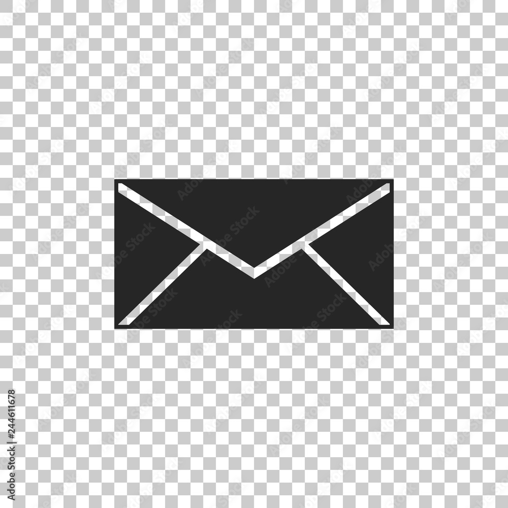 Envelope icon isolated on transparent background. Email message letter ...