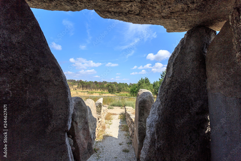 Dolmen of Cortico or Dolmen of the House of the Orca Stock Photo ...