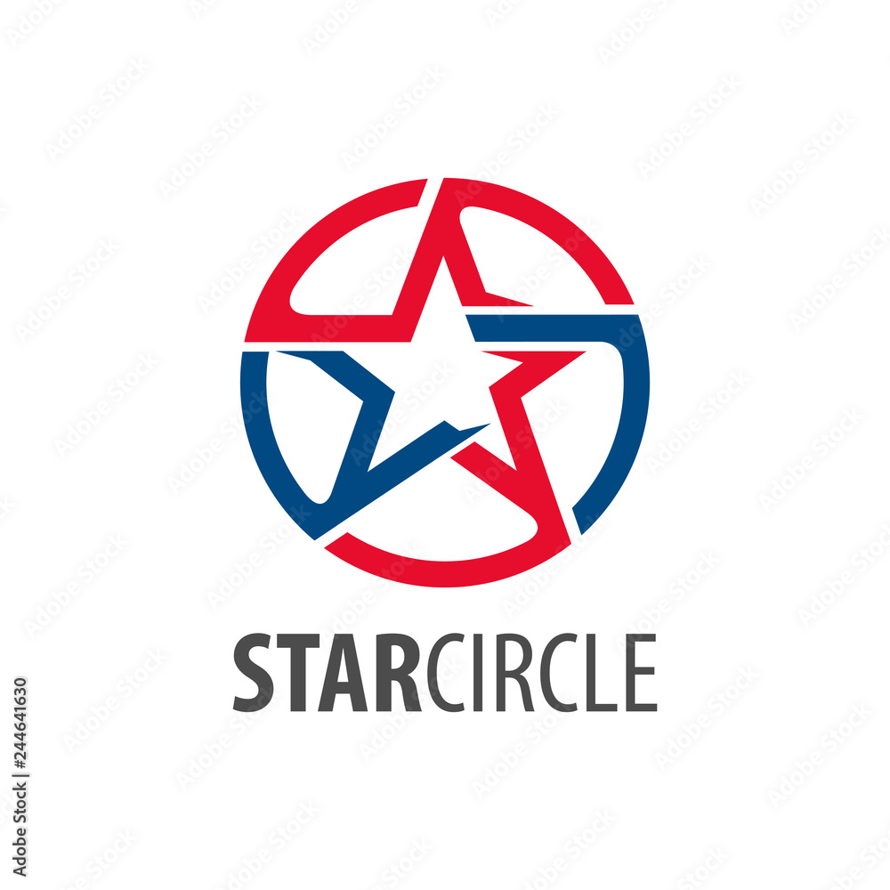 Vetor de Star circle logo concept design. Circle star Symbol graphic ...
