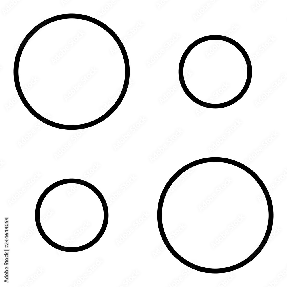 Circles with dimensions ratio 233 : 144 Fibonacci ratio (golden number ...