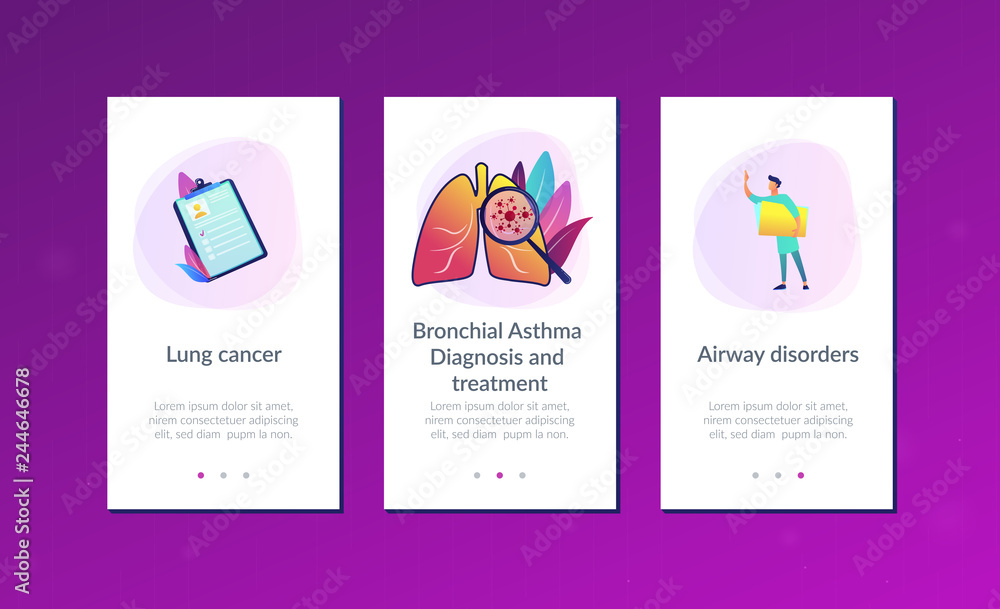 Huge magnifier showing cancer in the lungs and doctor with document ...