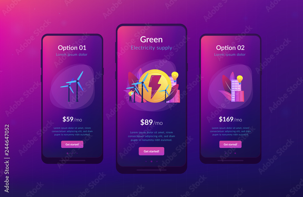 Engineer working with wind turbines producing green energy, light bulb ...