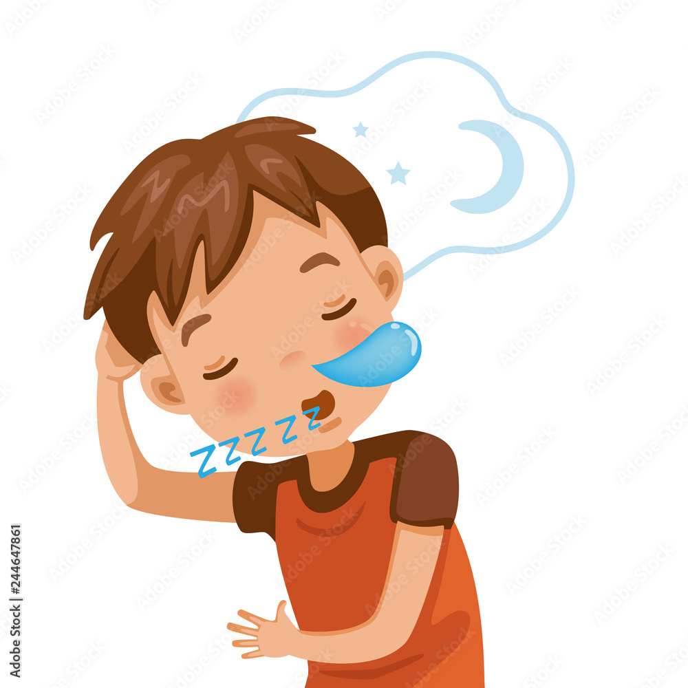 Boy sleep Little boy sleeping and Snoring. children portrait of deep ...