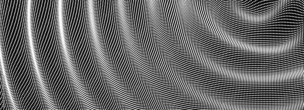 3D wavy background with ripple effect. Vector illustration with ...