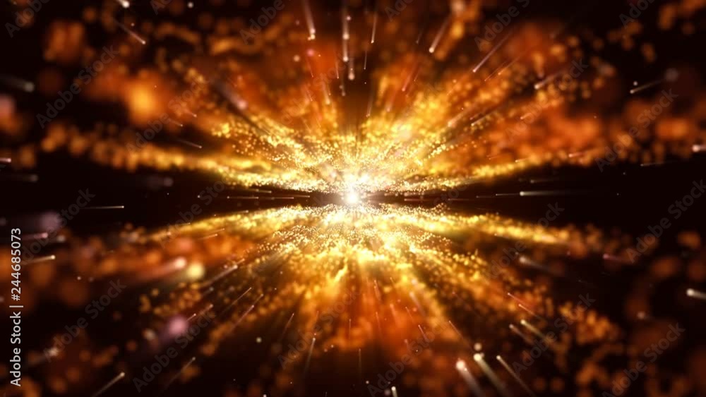 4K Abstract motion background animation shining particles stars sparks ...