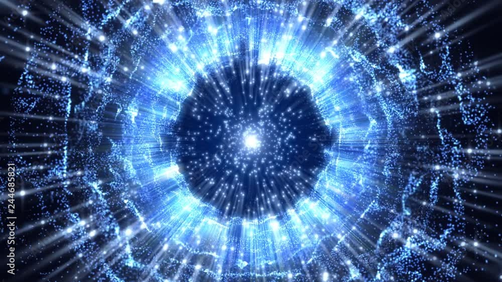 4K Abstract motion background shining particles stars magic dust and ...